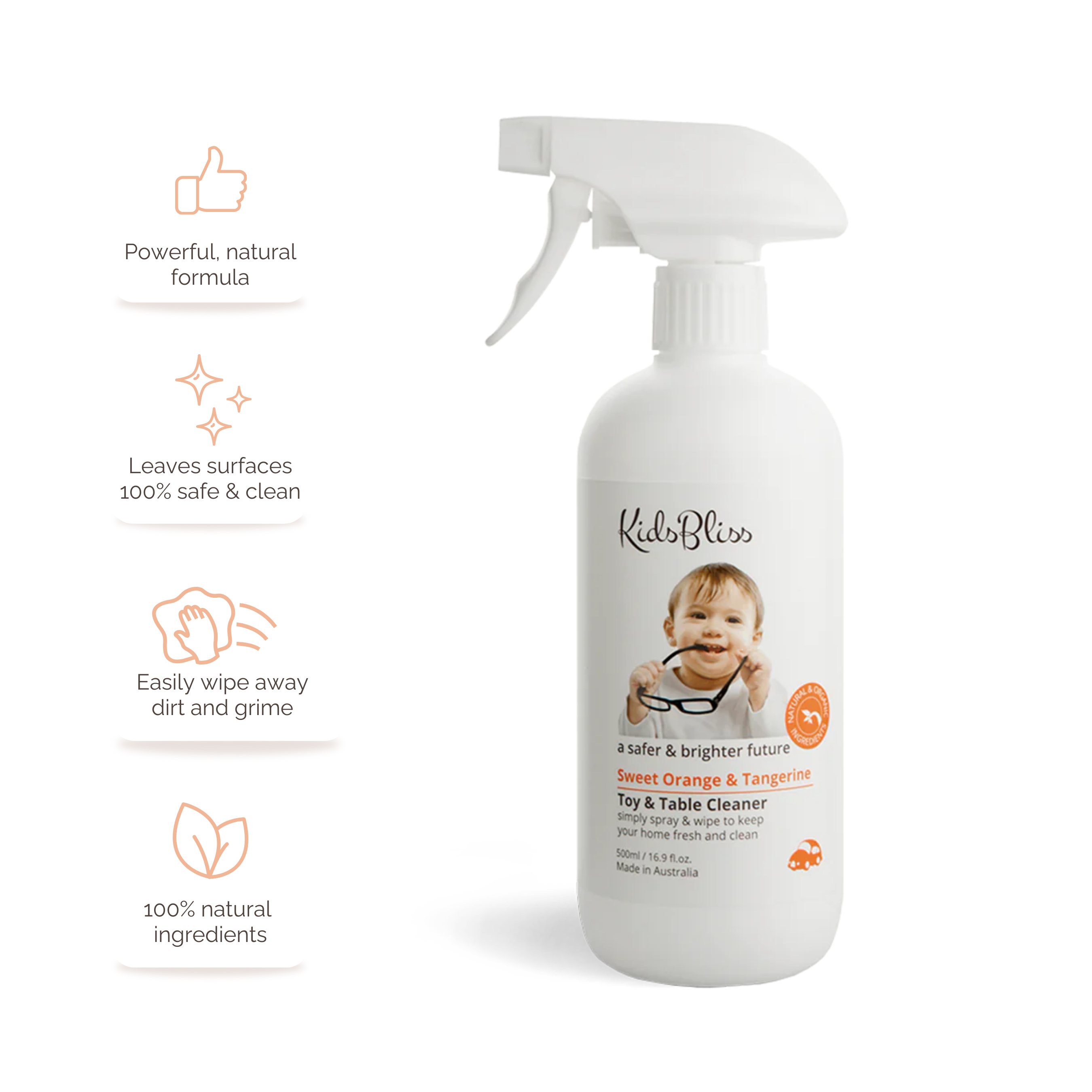 All Natural Toy Cleaner | Sweet Orange & Tangerine | KidsBliss